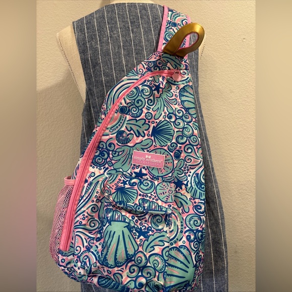 Vera Bradley | Bags | Simply Southern Swirly Sling Backpack Beach ...